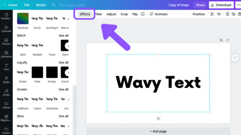 Canva Wavy Text Effect: How to Create Wavy Text in Canva - Blogging Guide