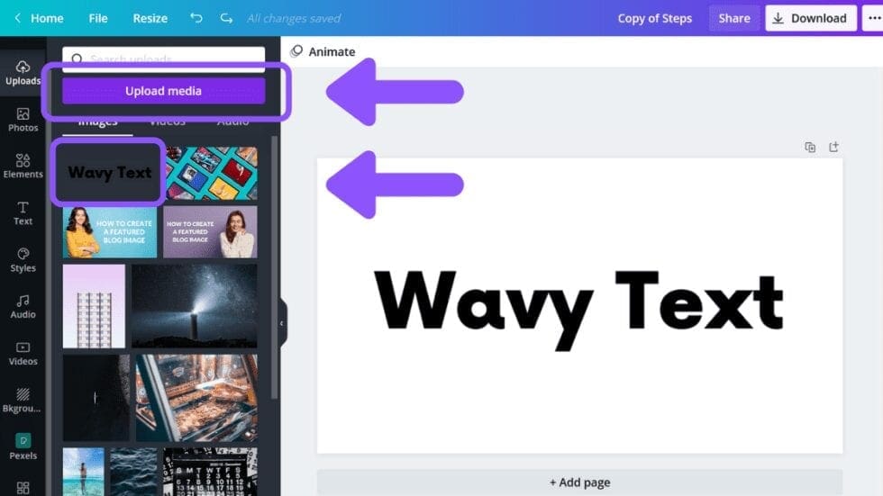 Canva Wavy Text Effect: How to Create Wavy Text in Canva - Blogging Guide
