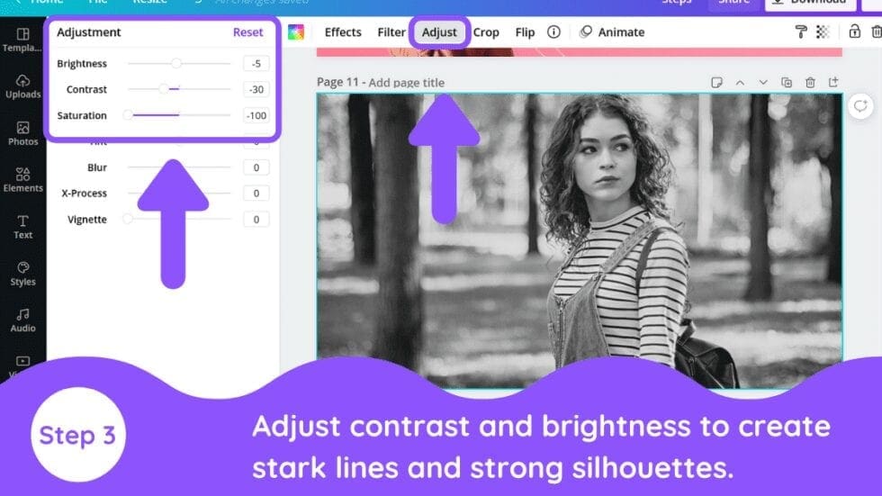 How to Make an Image Black and White in Canva - Blogging Guide