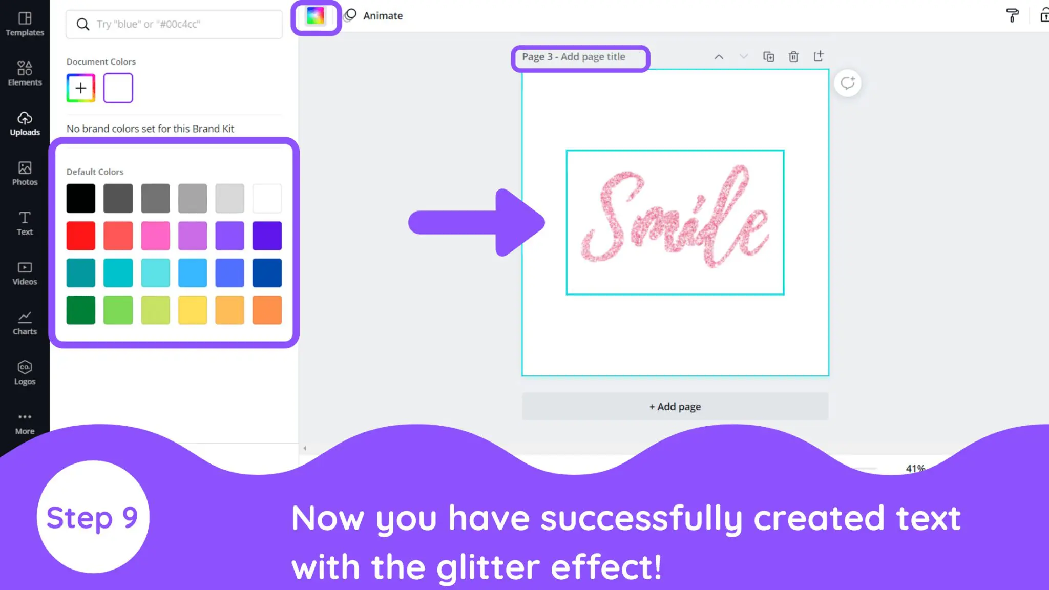 How to Add Glitter to Text in Canva - Blogging Guide