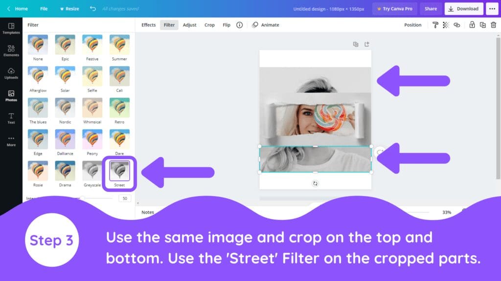 Torn Paper Effect in Canva: Creating Ripped Paper Effect in Canva ...