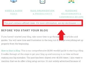 Affiliate Disclosure Examples for Blog Posts - Blogging Guide
