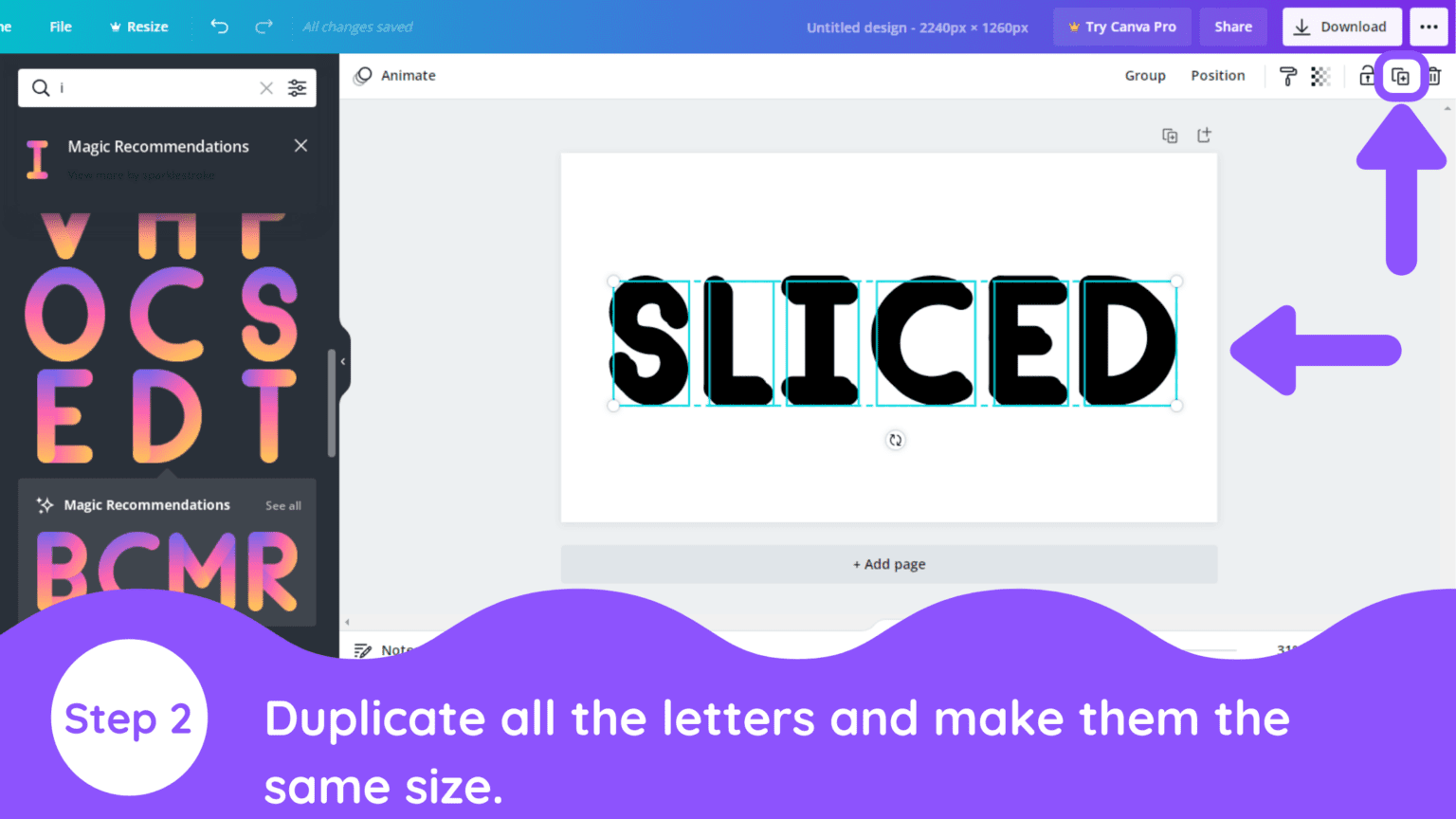 How to Create a Sliced Text Effect in Canva - Blogging Guide