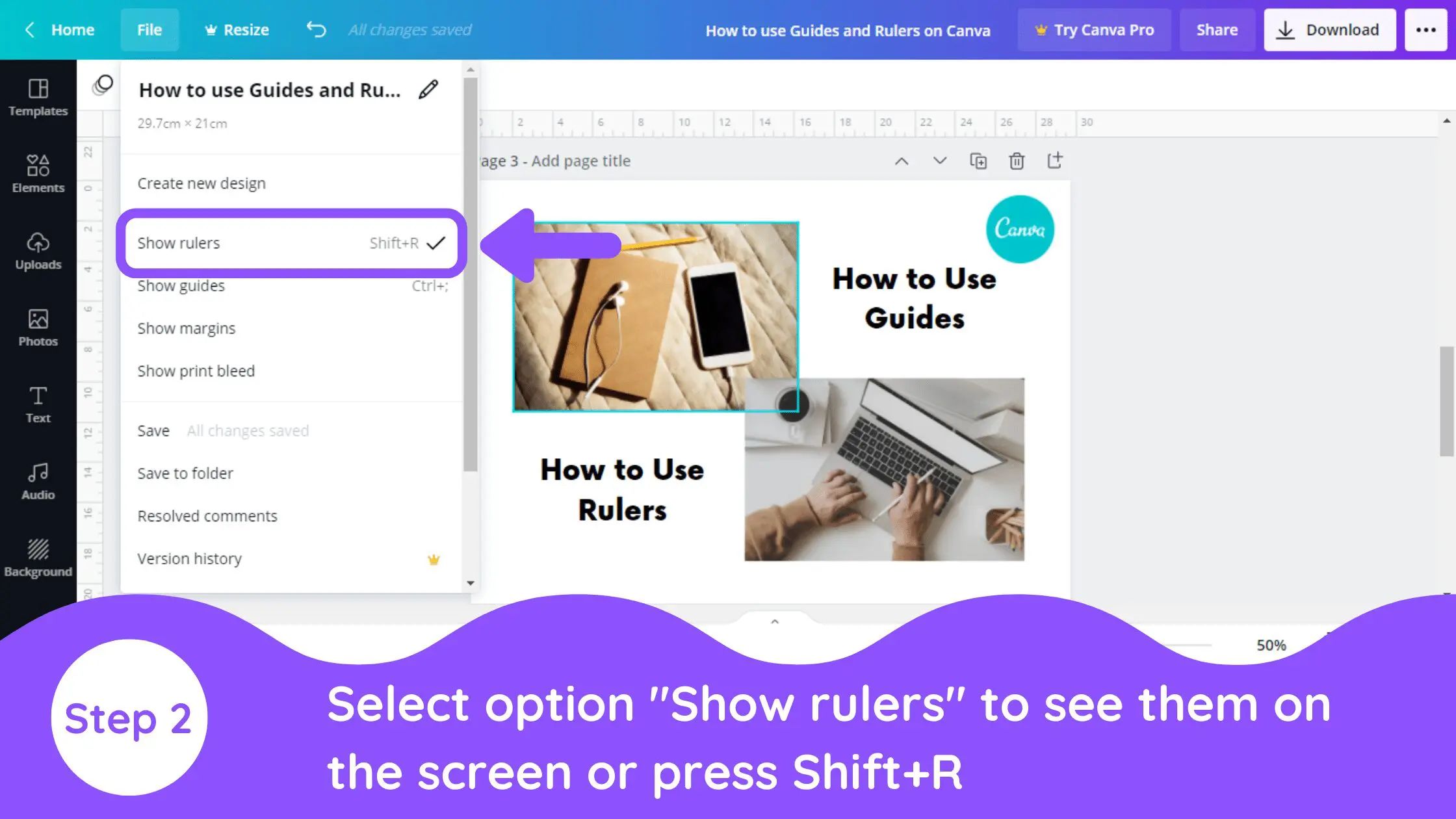 How to Use Rulers and Guides in Canva - Blogging Guide