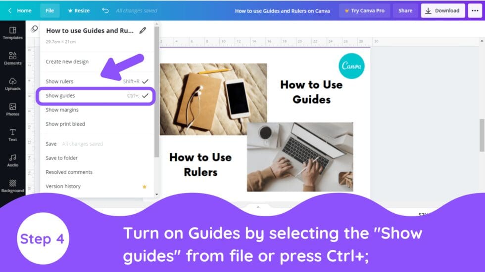 How to Use Rulers and Guides in Canva - Blogging Guide