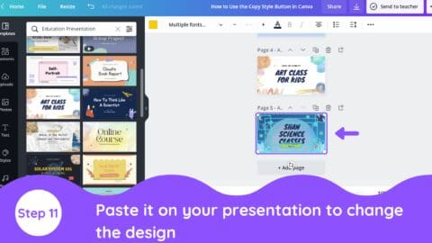 How to Use the Copy Style Button in Canva (Paint Brush) - Blogging Guide