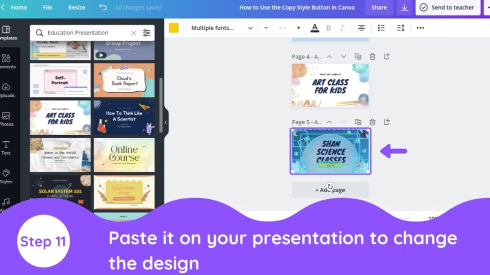 How to Use the Copy Style Button in Canva (Paint Brush) - Blogging Guide