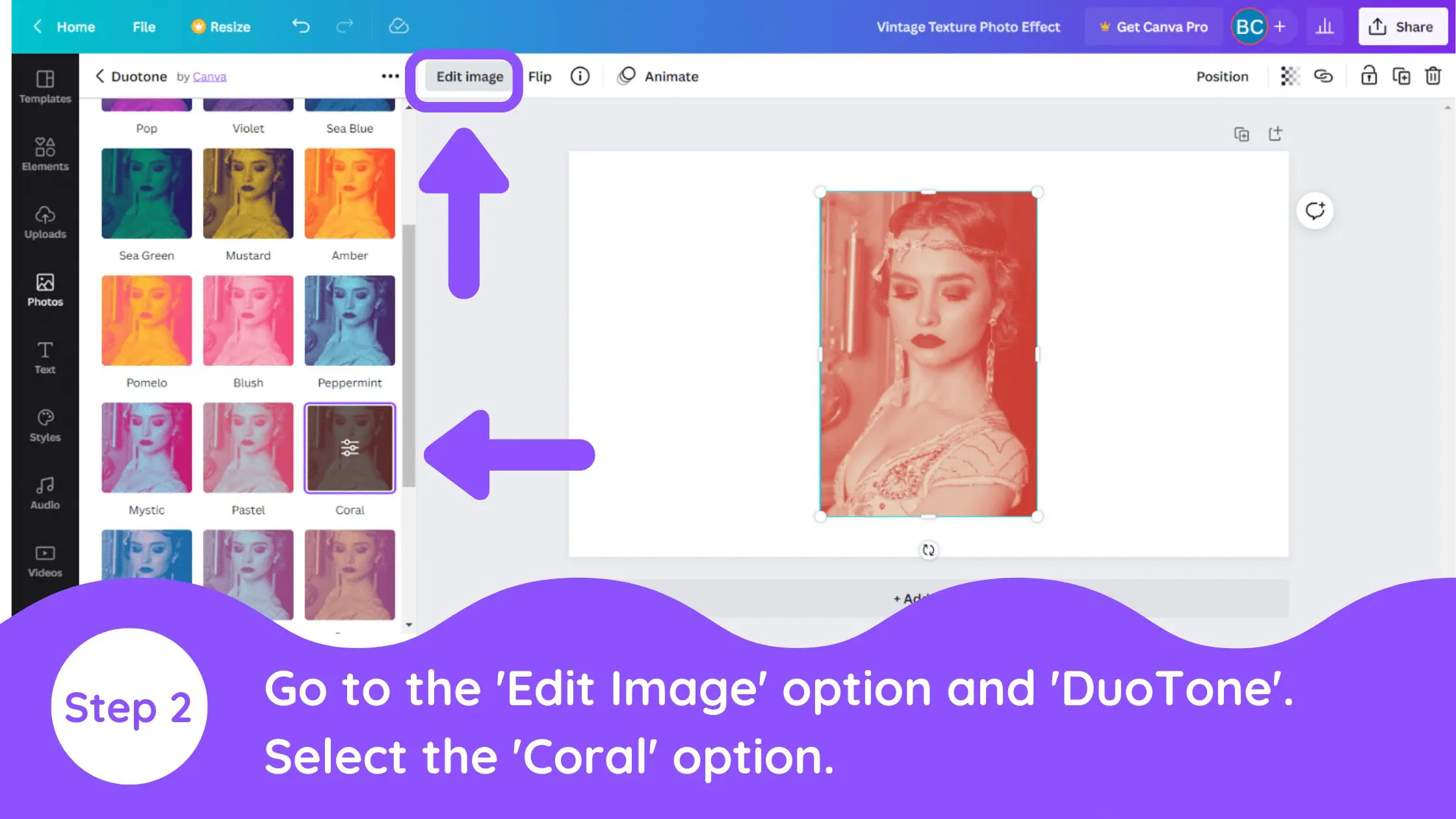 How to Create a Textured Vintage Photo Effect in Canva - Blogging Guide