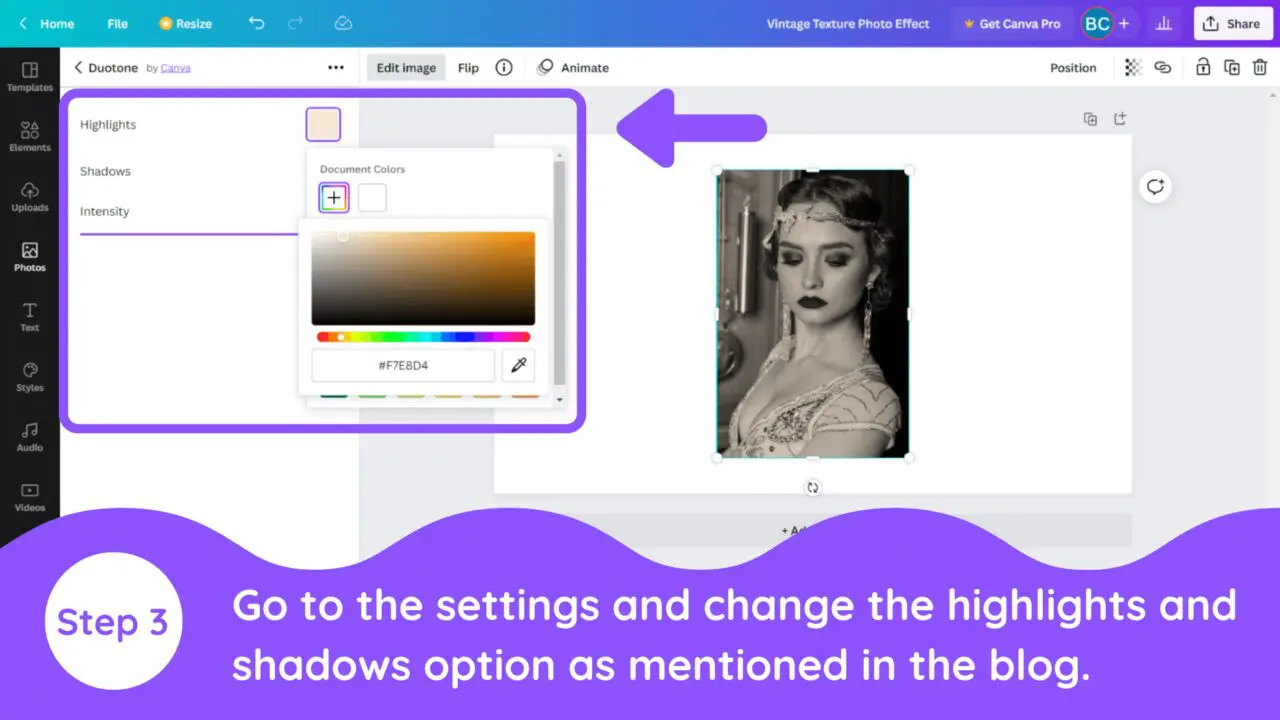 How to Create a Textured Vintage Photo Effect in Canva - Blogging Guide