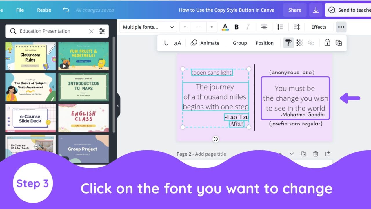How to Use the Copy Style Button in Canva (Paint Brush) - Blogging Guide