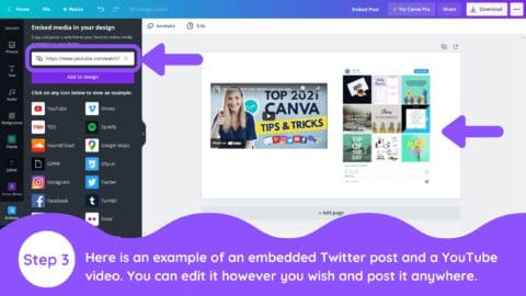 How to Embed Posts in Canva - Blogging Guide