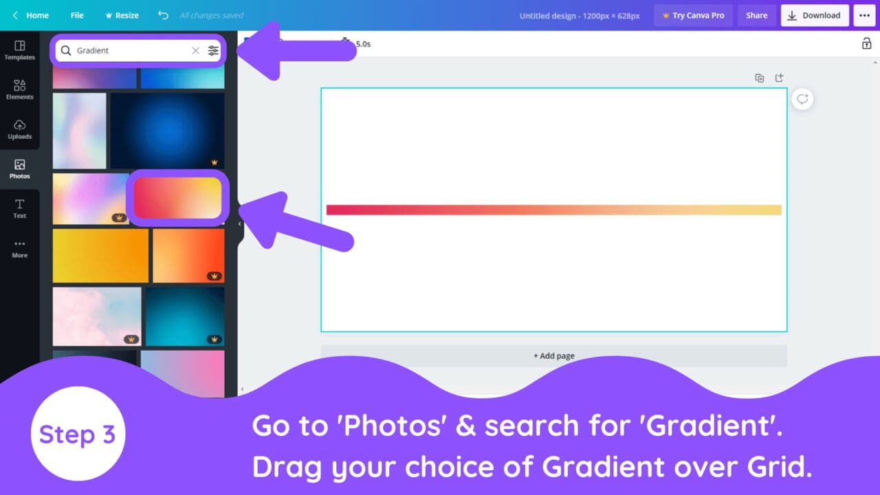 How to Create Gradient Frames and Lines in Canva - Blogging Guide