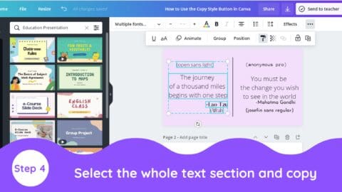 How to Use the Copy Style Button in Canva (Paint Brush) - Blogging Guide