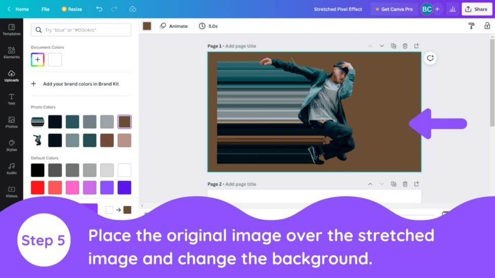 How to Create a Pixel Stretch Effect in Canva - Blogging Guide