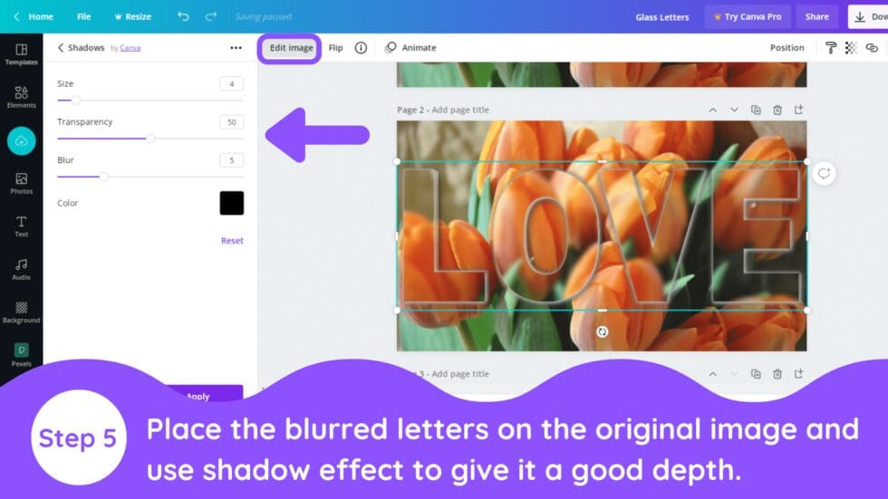 How to Create a Glass Letter Effect in Canva - Blogging Guide