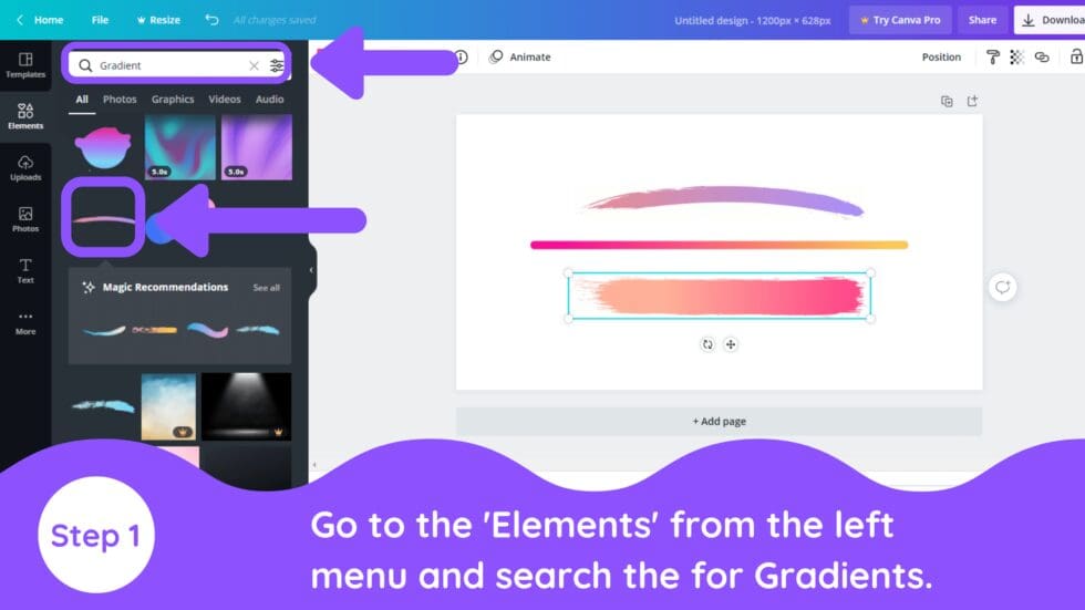 How to Create Gradient Frames and Lines in Canva - Blogging Guide
