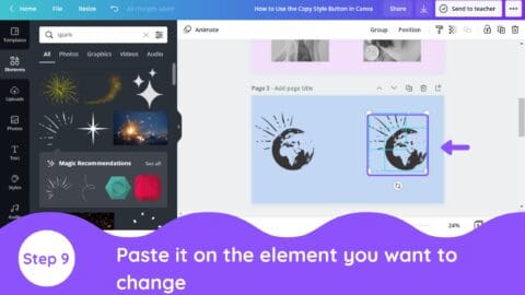How to Use the Copy Style Button in Canva (Paint Brush) - Blogging Guide