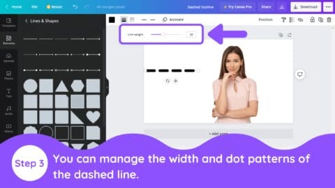 How to Add a Dashed Outline in Canva - Blogging Guide