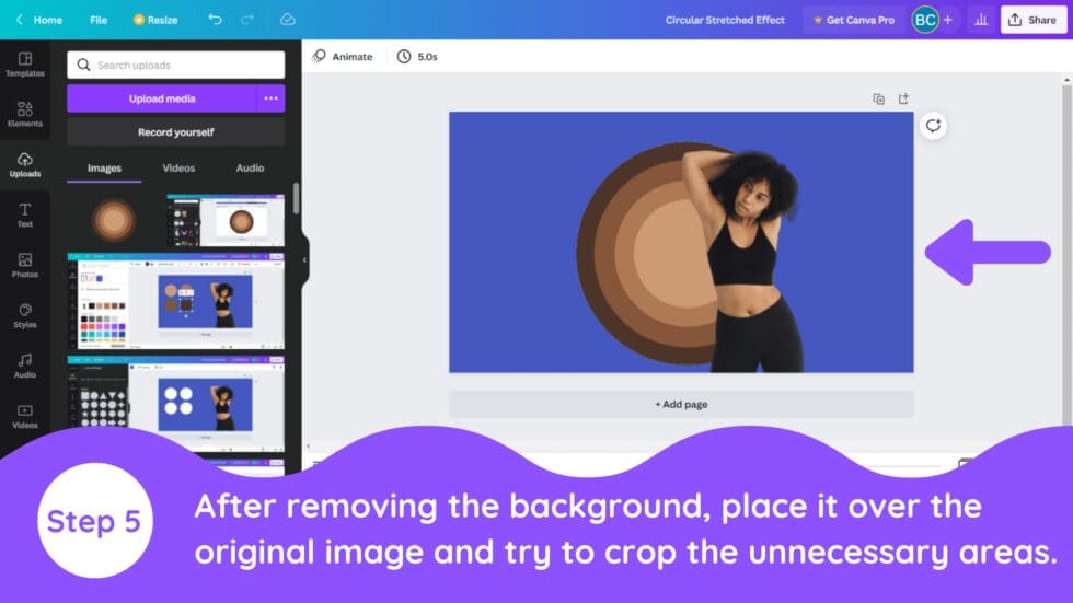 How to Create a Circular Stretch Pixel Effect in Canva - Blogging Guide