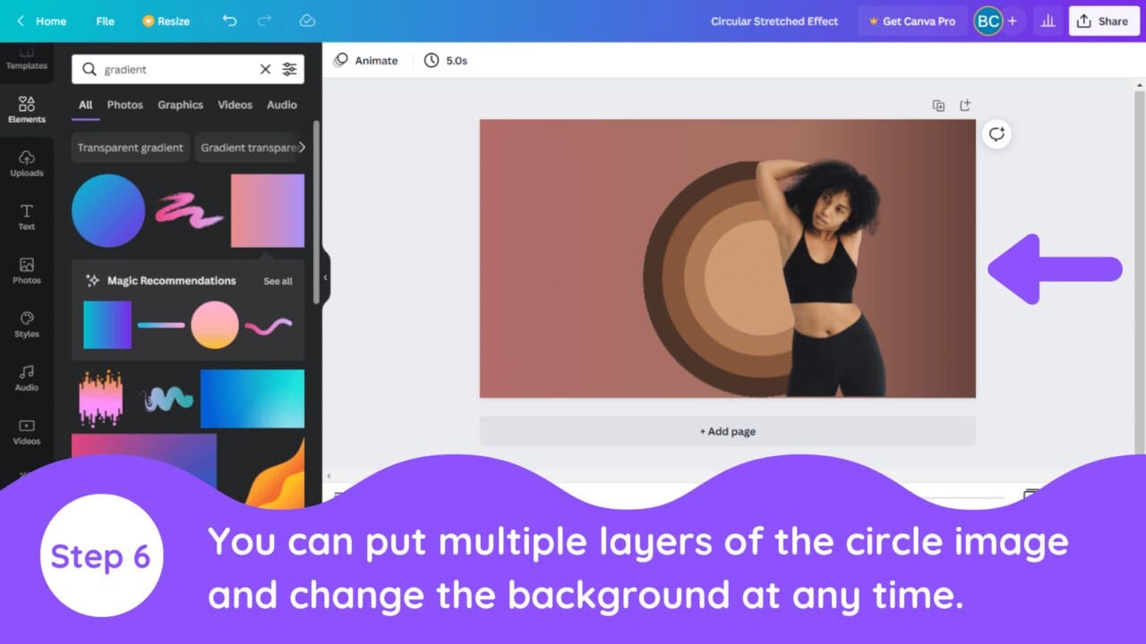 How to Create a Circular Stretch Pixel Effect in Canva - Blogging Guide