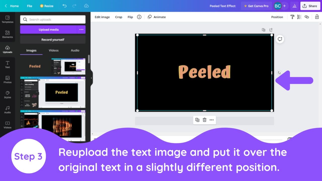 How to Create a Peel Off Text Effect in Canva - Blogging Guide