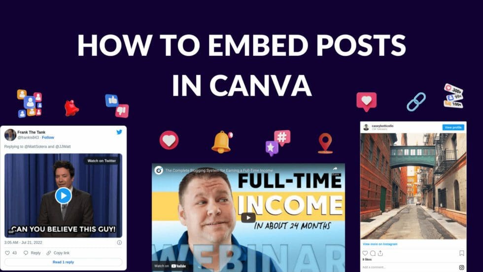 How to Embed Posts in Canva - Blogging Guide