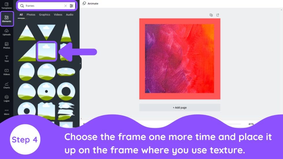 How to Create a Textured Frame in Canva - Blogging Guide