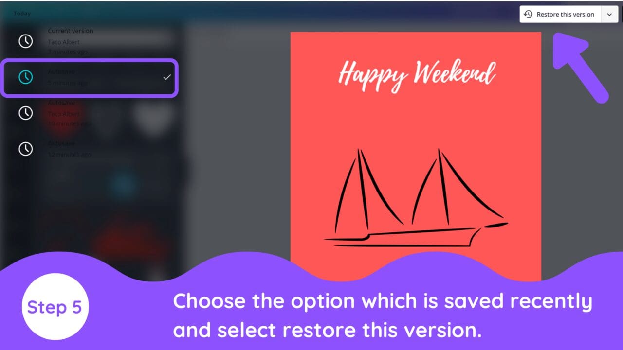 How to Go Back to an Older Version of Your Canva Design - Blogging Guide