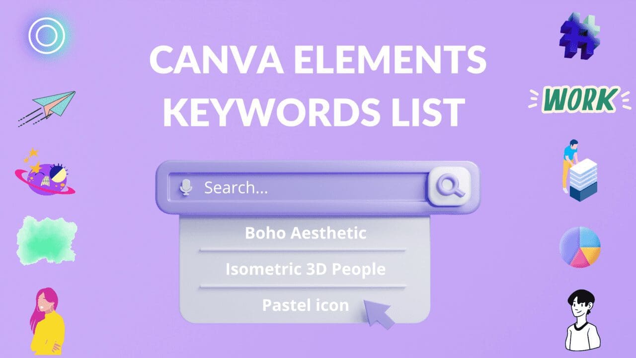 Canva Elements Keywords List - Blogging Guide