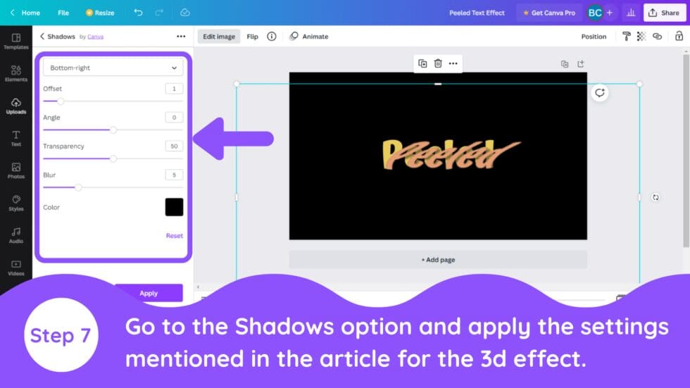 How to Create a Peel Off Text Effect in Canva - Blogging Guide