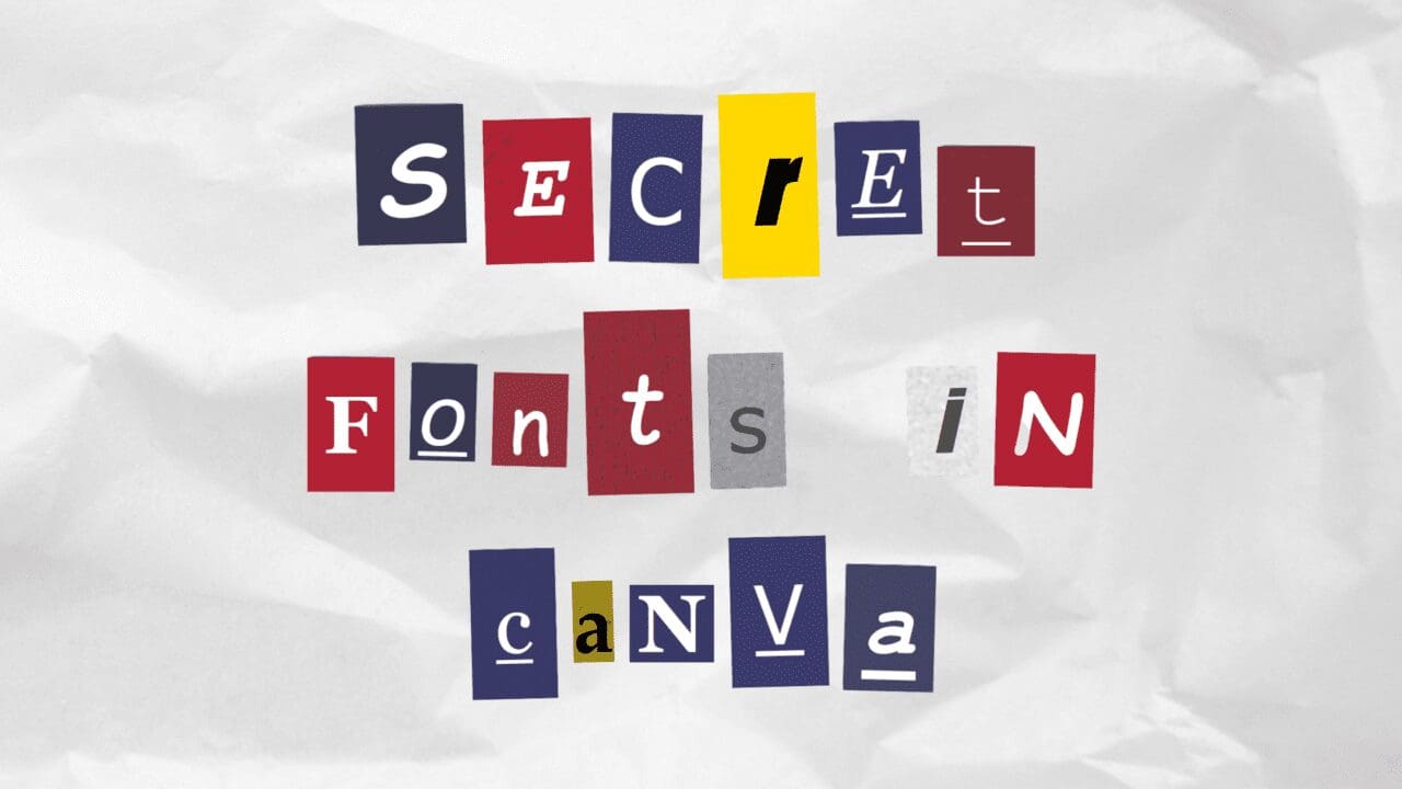 Secret Fonts in Canva - Blogging Guide