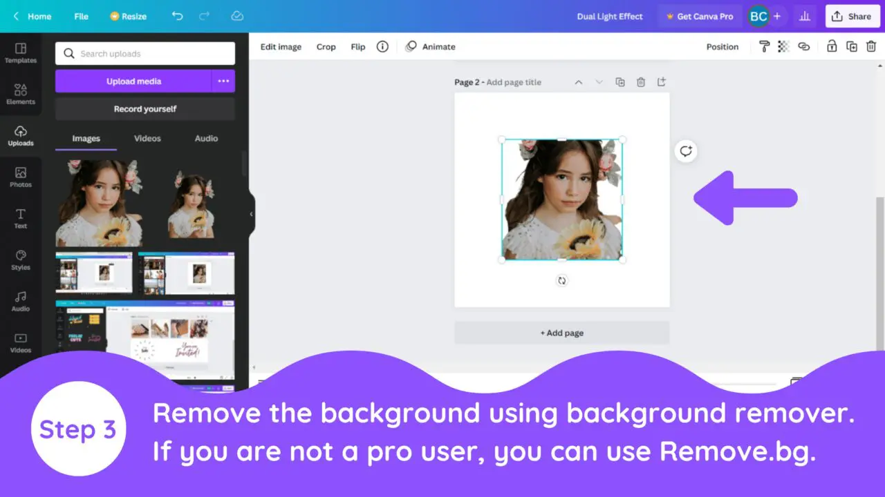 How to Create a Dual Color Lighting Effect in Canva - Blogging Guide