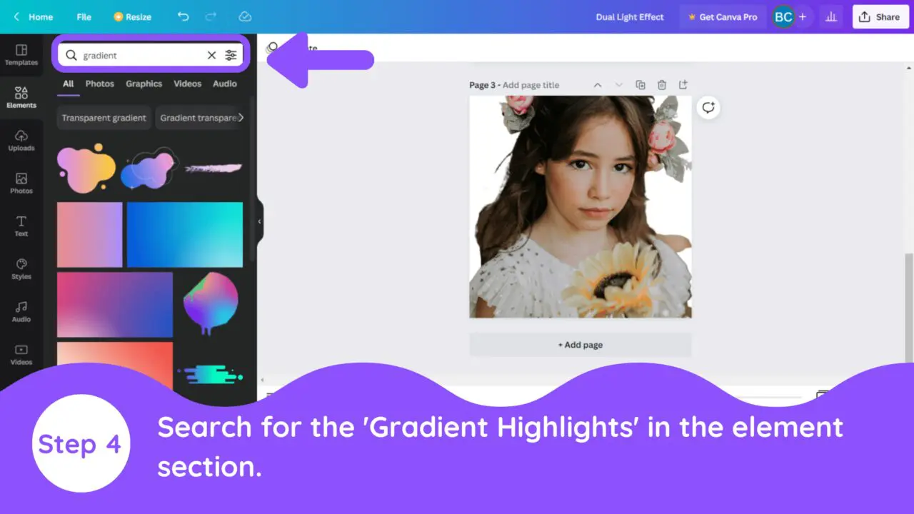 How to Create a Dual Color Lighting Effect in Canva - Blogging Guide