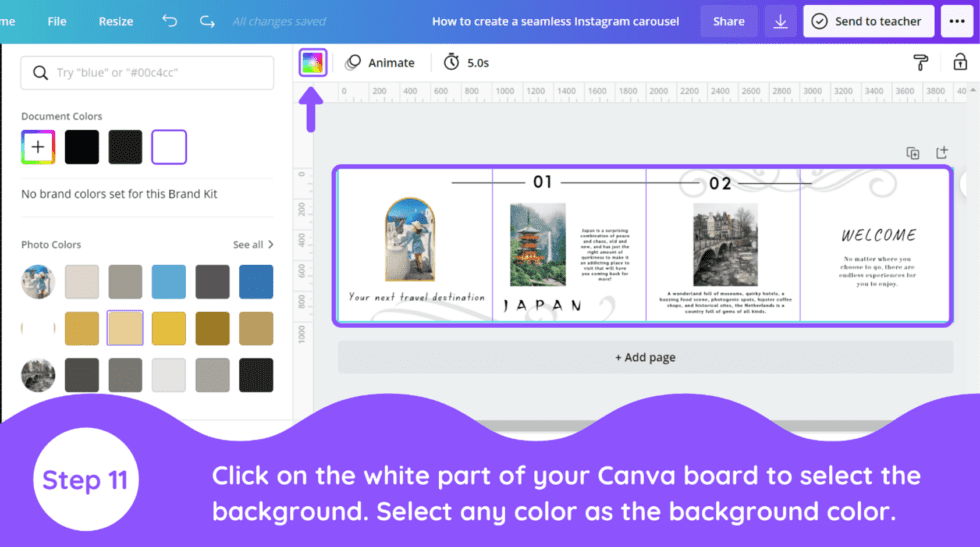 How to Create a Seamless Instagram Carousel in Canva - Blogging Guide