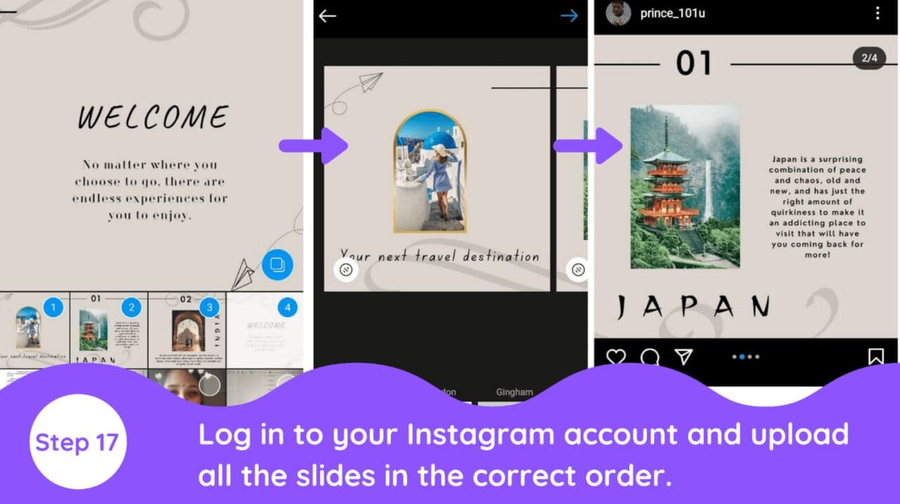 How to Create a Seamless Instagram Carousel in Canva - Blogging Guide