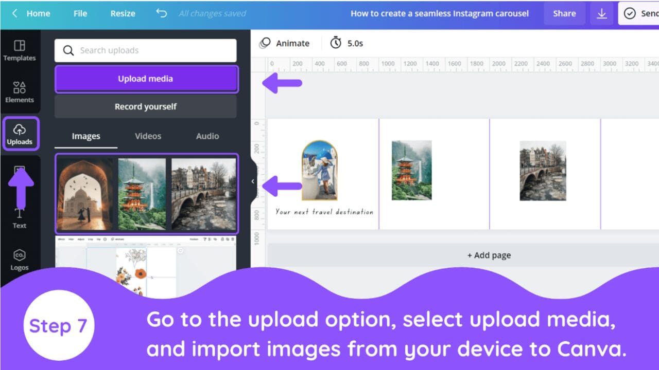 How to Create a Seamless Instagram Carousel in Canva - Blogging Guide