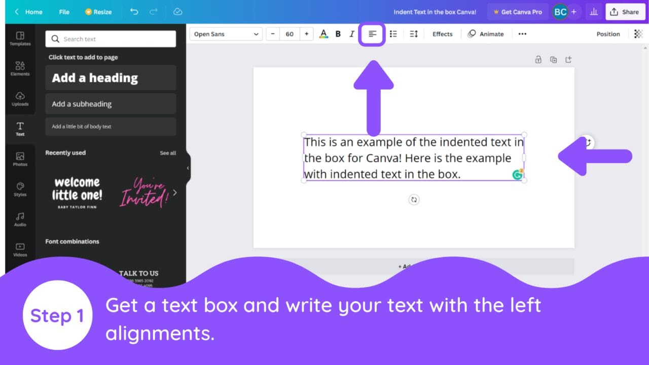 How To Create An Indent In Canva Text Box Blogging Guide