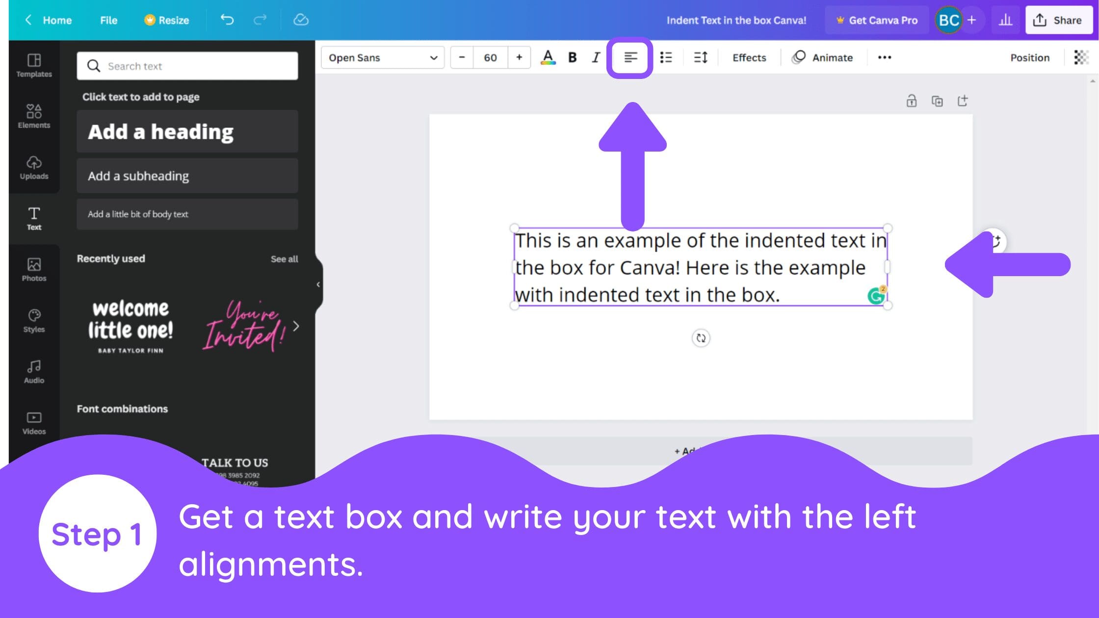 How To Create An Indent In Canva Text Box Blogging Guide
