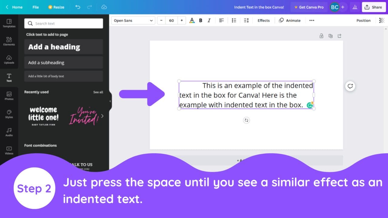 How to Create an Indent in Canva Text Box - Blogging Guide