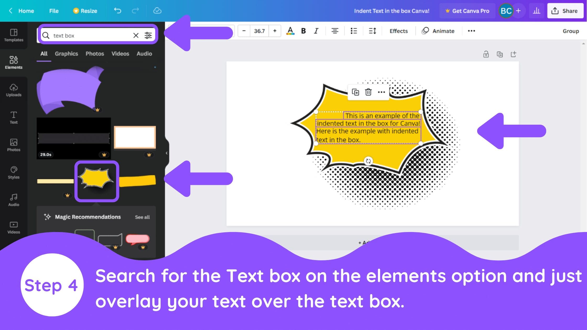 How To Create An Indent In Canva Text Box Blogging Guide