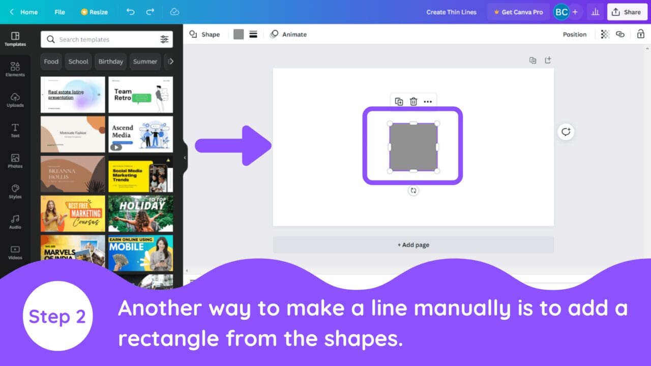 How to Create Thin Lines in Canva - Blogging Guide