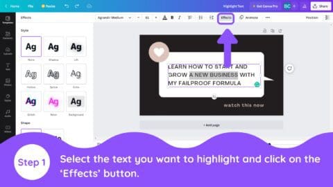 How to Highlight Text in Canva - Blogging Guide