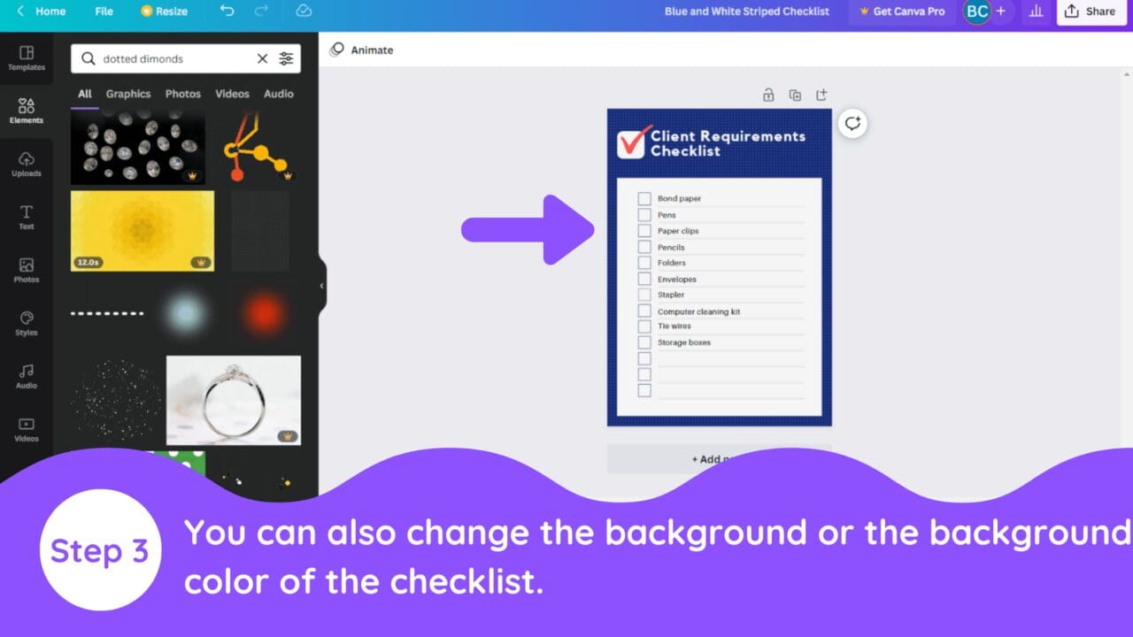 How to Make a Checklist in Canva - Blogging Guide