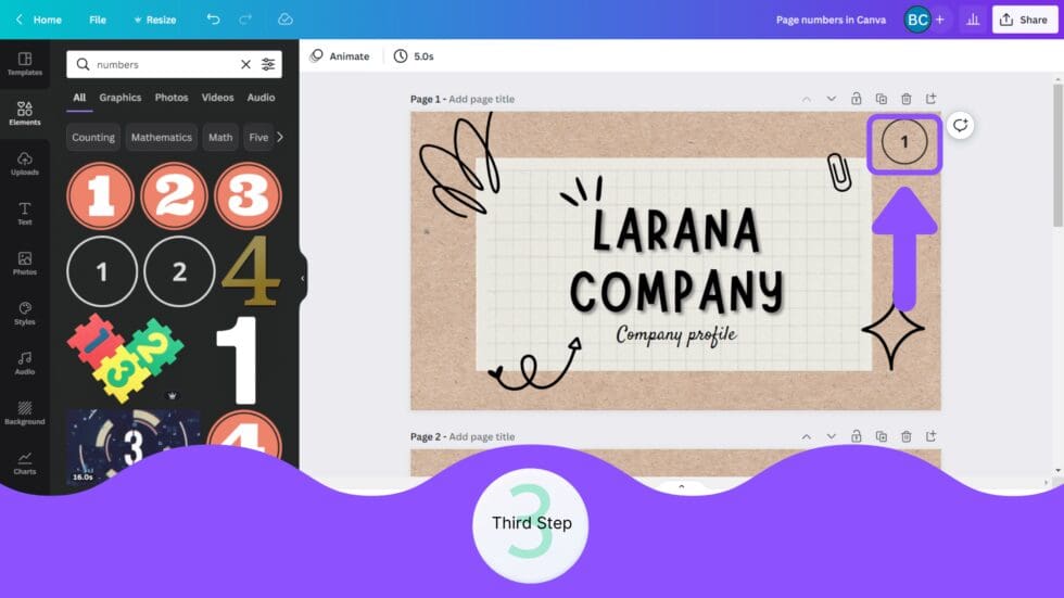 How to Add Page Numbers in Canva - Blogging Guide