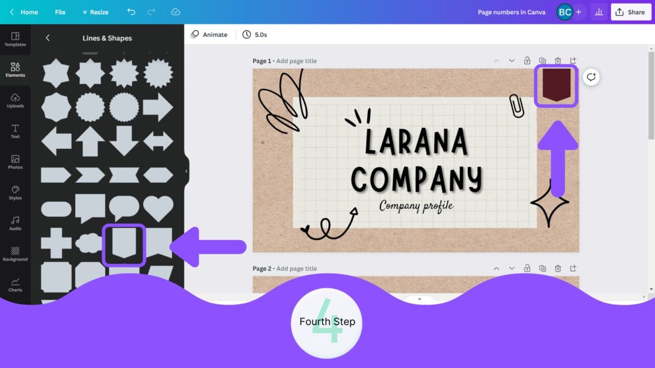 How to Add Page Numbers in Canva - Blogging Guide