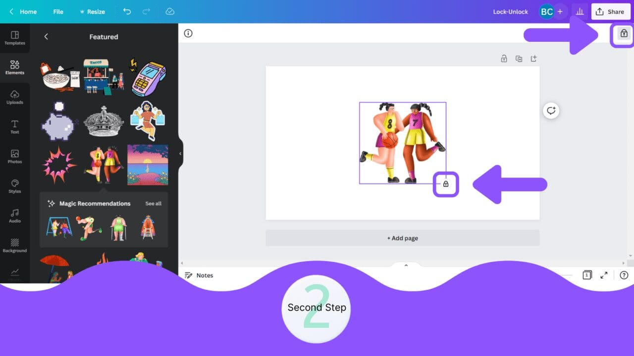 How to Lock and Unlock Elements in Canva - Blogging Guide