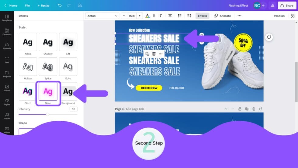 How to Create Flashing Text in Canva - Blogging Guide