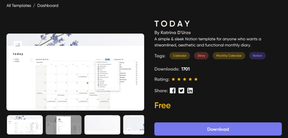 Free Aesthetic Notion Templates - Blogging Guide