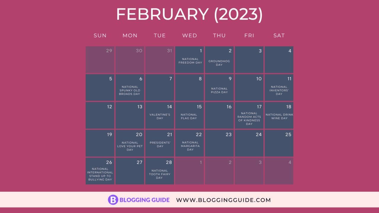 Best Social Media Holidays in February - Blogging Guide
