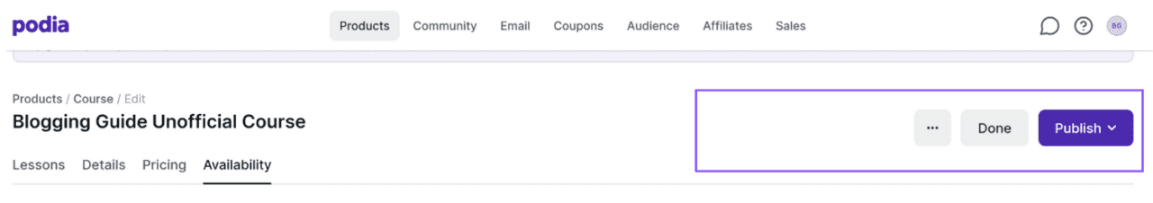 How to Create a Course on Podia - Blogging Guide
